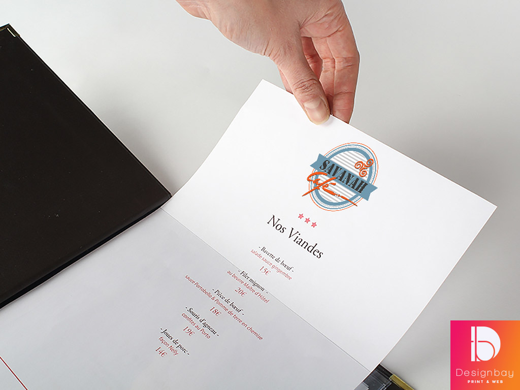 Portes menu et portes addition pour la restauration | Designbay.fr